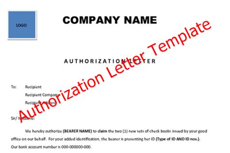 Authorization Letter Template