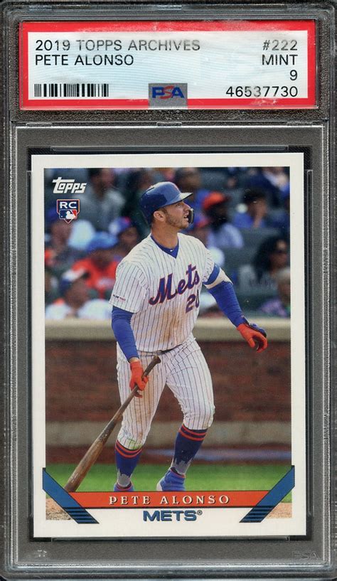 Lot Detail 2019 Topps Archives 222 Pete Alonso Psa Mint 9
