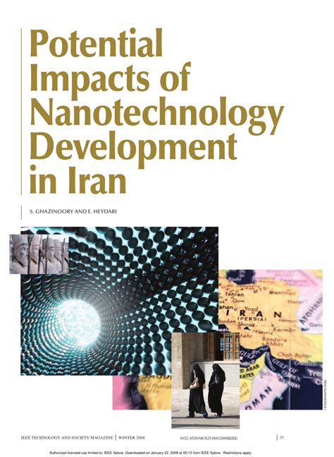 Pdf Potential Impacts Of Nanotechnology Development In Iran