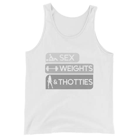 Sex Weights And Thotties Tank Top Funny Gym And Workout Tank Etsy