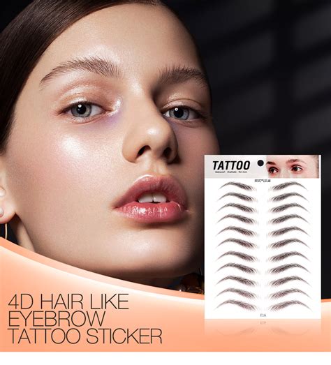 Наклейка для бровей O.TWO.O, водостойкая, легко наносится | AliExpress