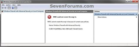 Windows Firewall With Advanced Security MMC Snap In Enable Or Disable
