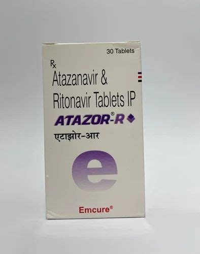 Atazor R 300 Mg 100 Mg Tablet Atazanavir Ritonavir Emcure 30s Bottle