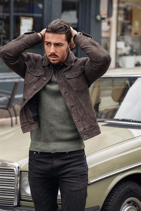 Suede Jacket Outfit Fall Outfit Inspiration Male Model Rowan Row Fashion Blogger Men