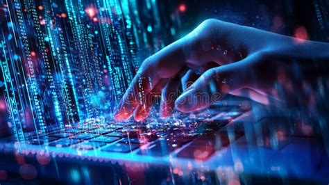 The Future Of Digital Software Development Developer Typing At Night