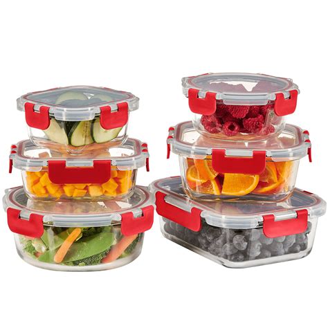 Finedine 12 Piece Superior Glass Food Storage Containers