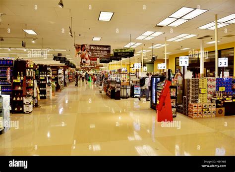 Aisles Inside A Typical American Supermarket Fry S Food Stores Stock