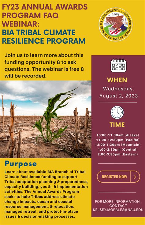 Fy23 Annual Awards Program Faq Webinar Tribal Climate Resilience