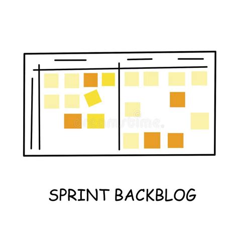 Sprint Backlog On White Background Agile And Kanban Method Stock Vector Illustration Of