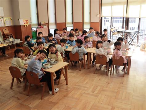 2学期最後の給食 幼稚園日記