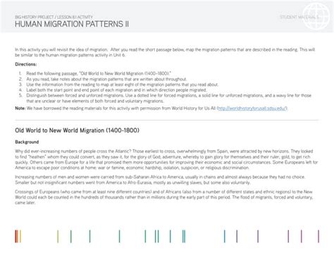 Lesson 8 1 Activity Human Migration Patterns Ii Ppt