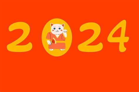 Premium Vector Modern Greeting Card With Maneki Cat Banner