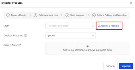 Shopee Importação e exportação dos produtos via planilha Excel