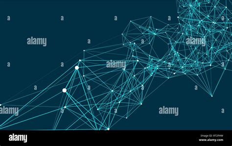 Abstract Connections Are In Space Background With Connecting Dots And Lines Connection