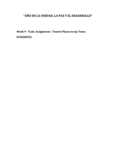 Week 9 Task Assignment Tourist Places In My Town Ademar UDocz