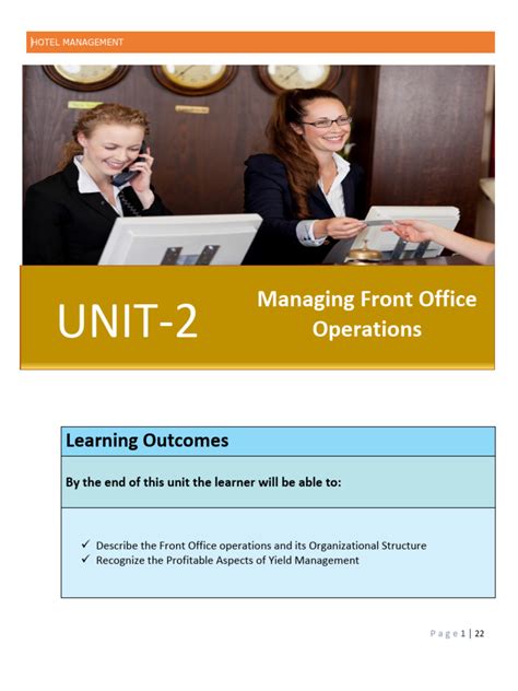 Managing Front Office Operations Pdf