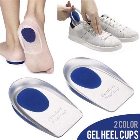 Jual 1 Pasang Insoles Gel Alas Tumit Plantar Fascitis Heel Support