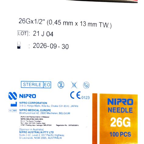 NIPRO NEEDLE G X INCH Mm S BOXES PACK Expiry READY STOCK Shopee Malaysia