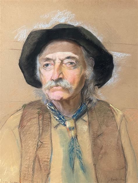 Ronald Shap Original Ronald Shap Oil Pastel Character Portrait Ol