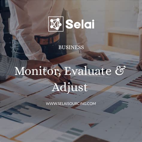 Step 10 Monitor Evaluate And Adjust Selai Sourcing Inc