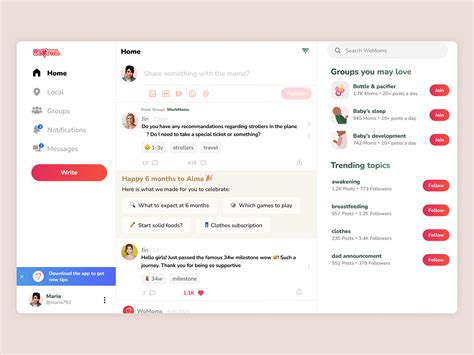 Wemoms Advanced Web App Concept By Louis Vigneau On Dribbble