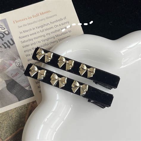 Badu Bg Черна кадифена шнола за коса с панделка за жени Ретро елегантна сладка романтична