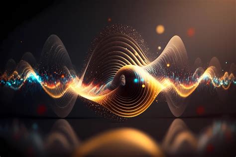 Fondo visual de onda de sonido abstracto 3dmovimiento dinámico ondas de