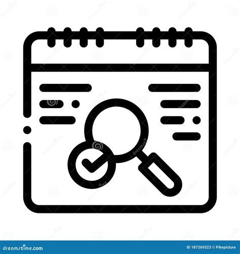 No Error Detection Icon Vector Outline Illustration Stock Vector