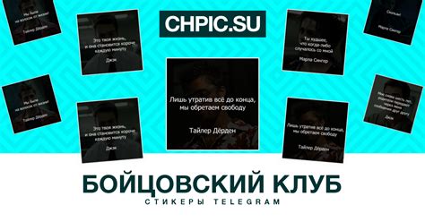 Cтикеры телеграм Бойцовский клуб