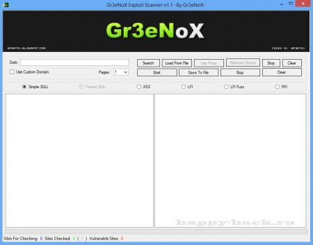 Gr3eNoX Exploit Scanner v1 1 happy hack IT уголок