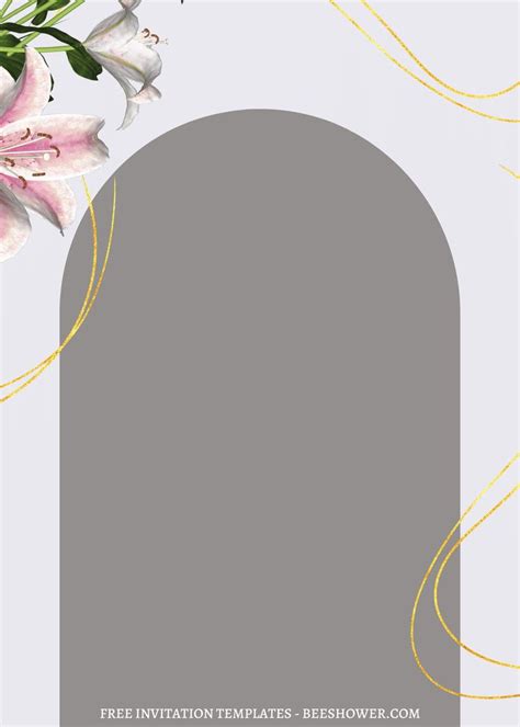 Free 7 Cascading Lily Canva Birthday Invitation Templates