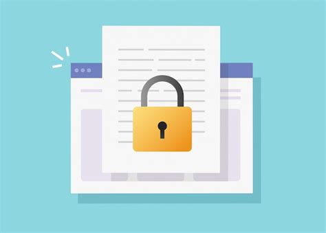 Premium Vector Web Document Secure Confidential Online Access On Internet Website Vector