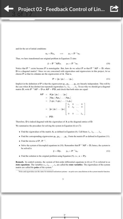 Solved Thisis A Proyect Of Engineering Mathematics The