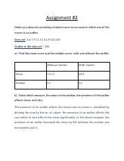 Assignment Pdf Assignment Make Up A Data Set Consisting Of Eight Scores On An Exam In