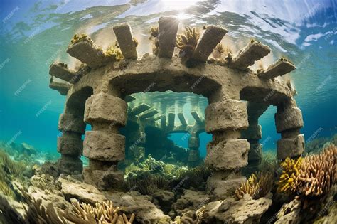 Premium Photo Underwater Architecture Coral Reefs And Submerged