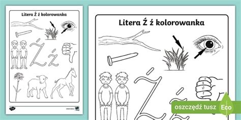 Litera Kolorowanka Z Liter Sp G Oski