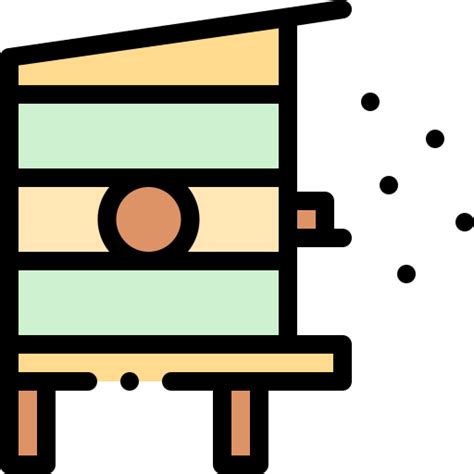 Bee Hive Detailed Rounded Lineal Color Icon