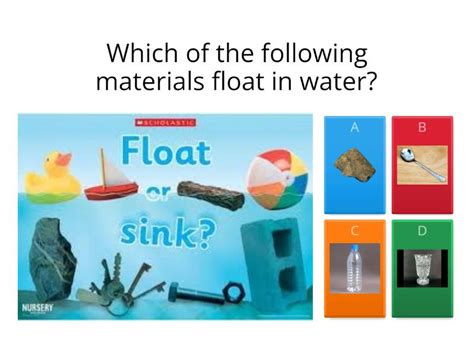 Materials That Float And Sink Cuestionario
