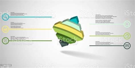 3d 插圖資訊圖範本浮雕彎曲的菱形水準分割為六個部分傾斜排列向量圖形及更多6號圖片 6號 一片 一組物體 Istock