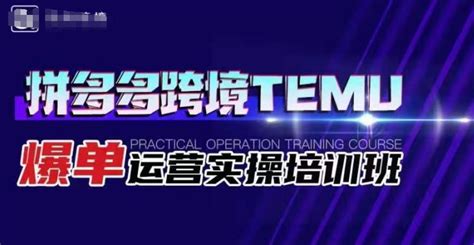 拼多多跨境temu爆单运营实操培训班，海外拼多多的选品、运营、爆单 依然自媒体