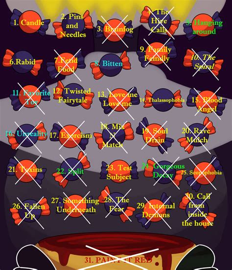 2023 Halloween Horrors Calendar Closed By Emptyproxy On Deviantart