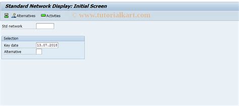 CN03 SAP Tcode Display Standard Network