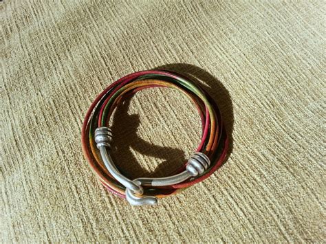Leather Wrap Bracelet Uno De 50 Style Bracelet Zamak Hook Etsy