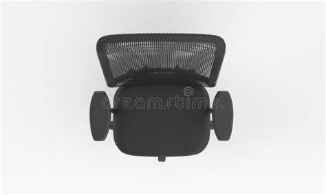 Office Chair3d Rendered Realistic Furniture Side View Stock