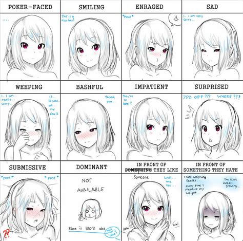 Cr Rinas Expression Meme By Erkaz Рисунки лица Портретные