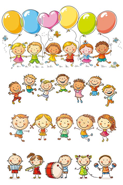 61卡通可爱玩耍的小朋友 众图网