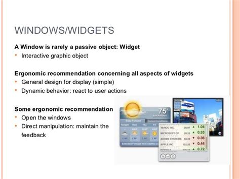 4 Ergonomic Of Wimp Interface
