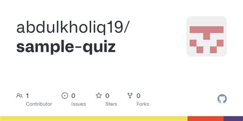 Github Abdulkholiq Sample Quiz