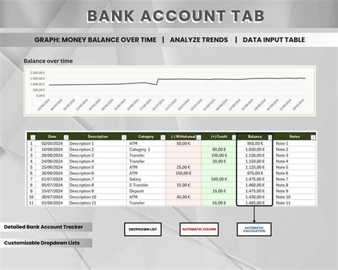Bank Account Manager A Complete Excel Template For Tracking Deposits Withdrawals And Balances
